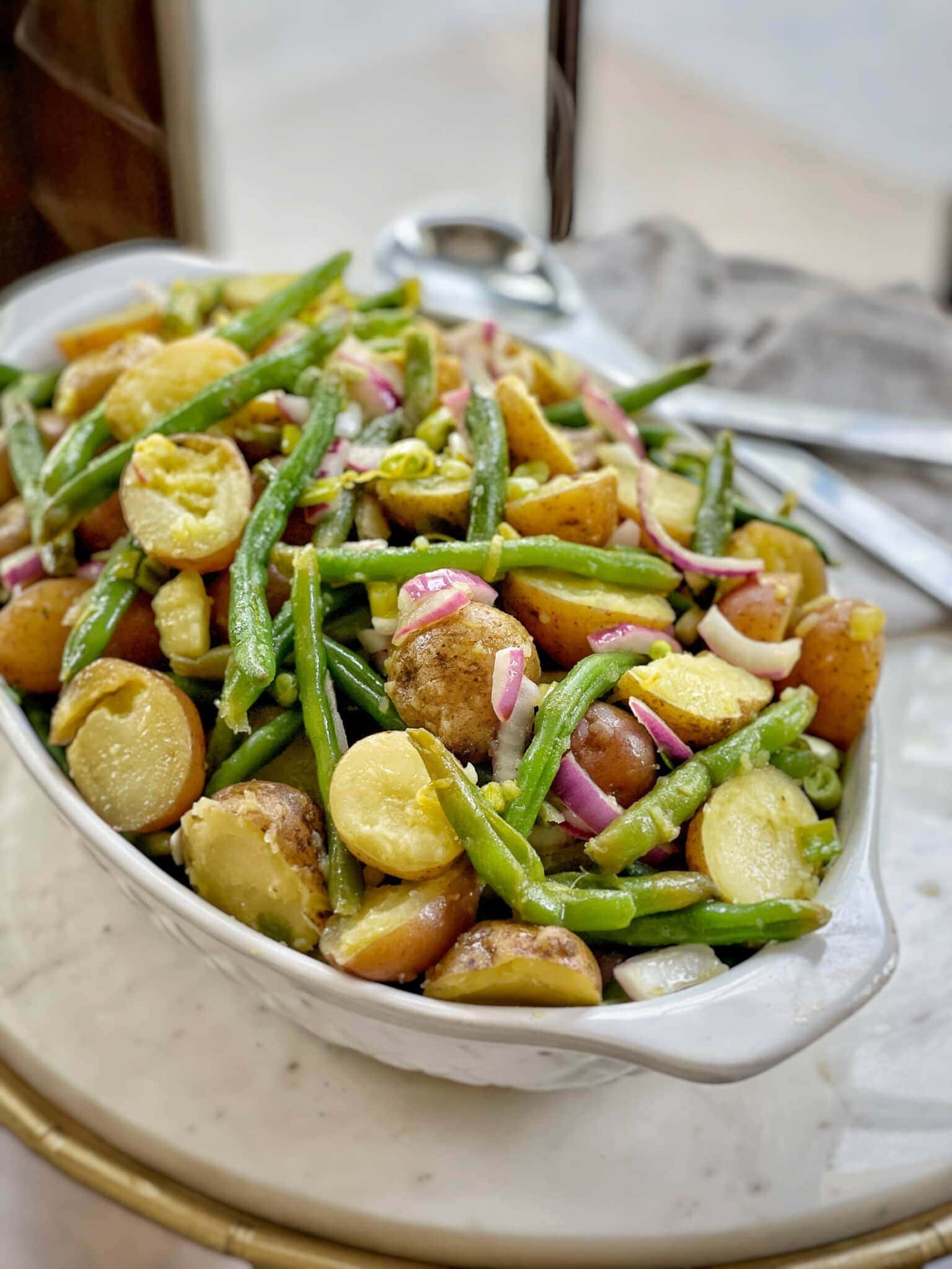 String Bean and Potato Salad - Sweet Savory and Steph