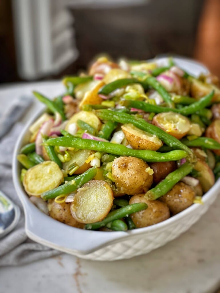 String Bean and Potato Salad - Sweet Savory and Steph