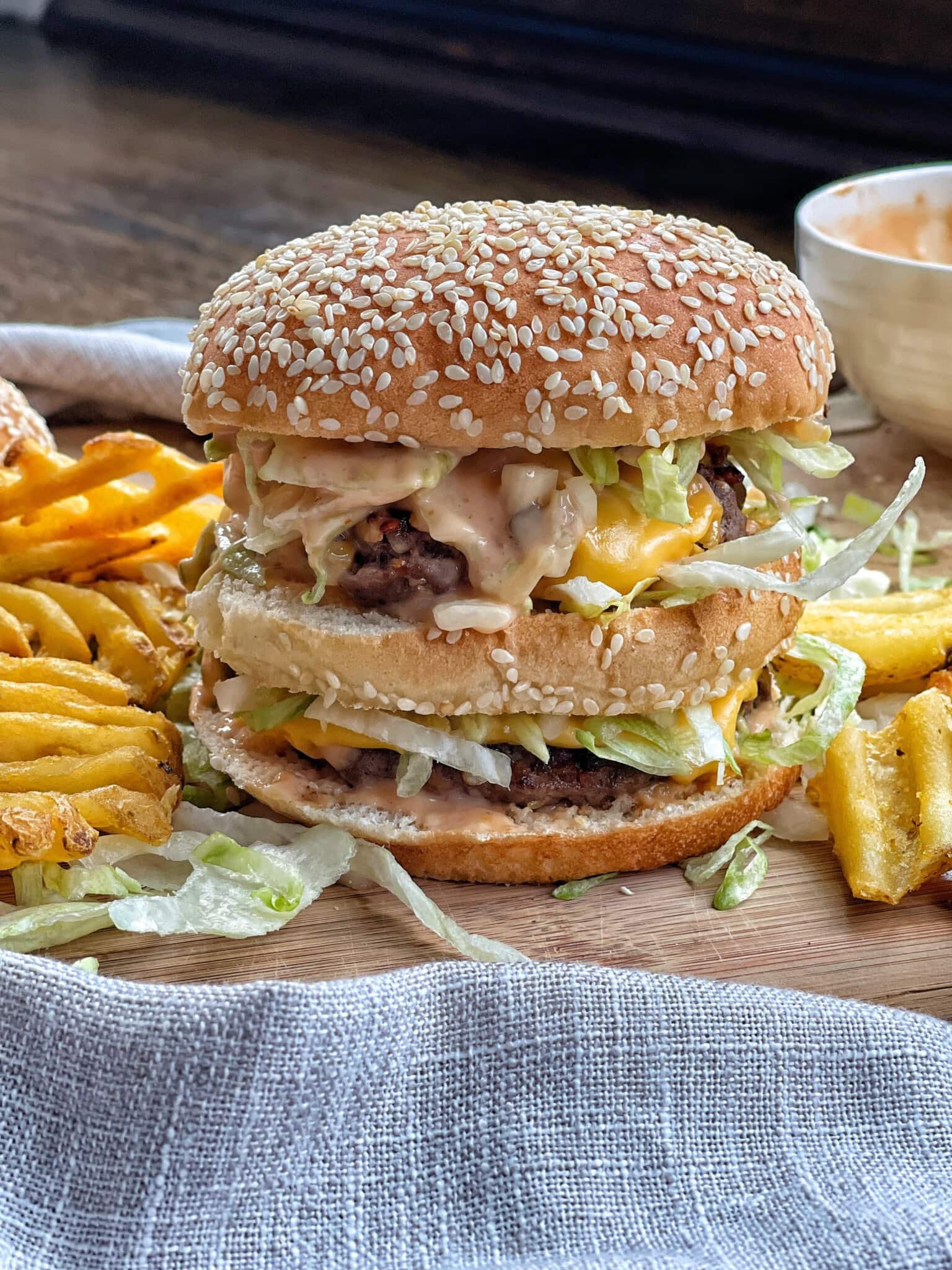 Skinny Big Mac Burger - Sweet Savory and Steph