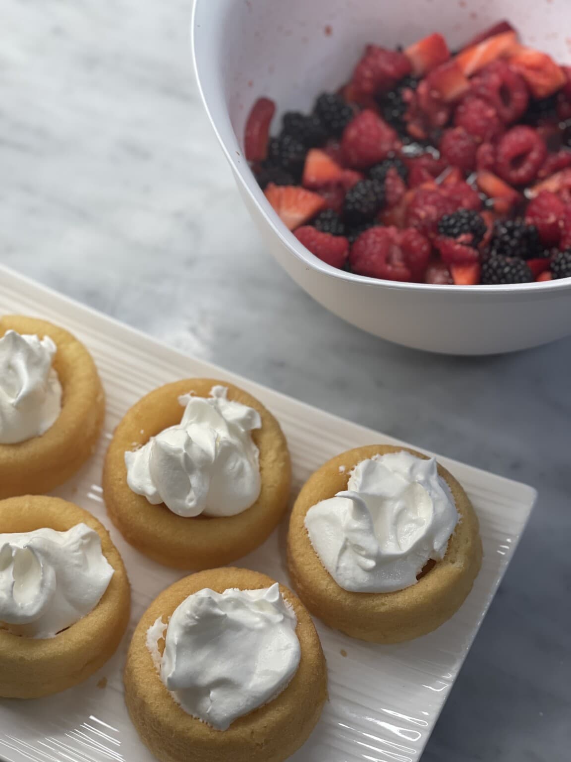 Dessert Shells with Macerated Mixed Berries - Sweet Savory and Steph