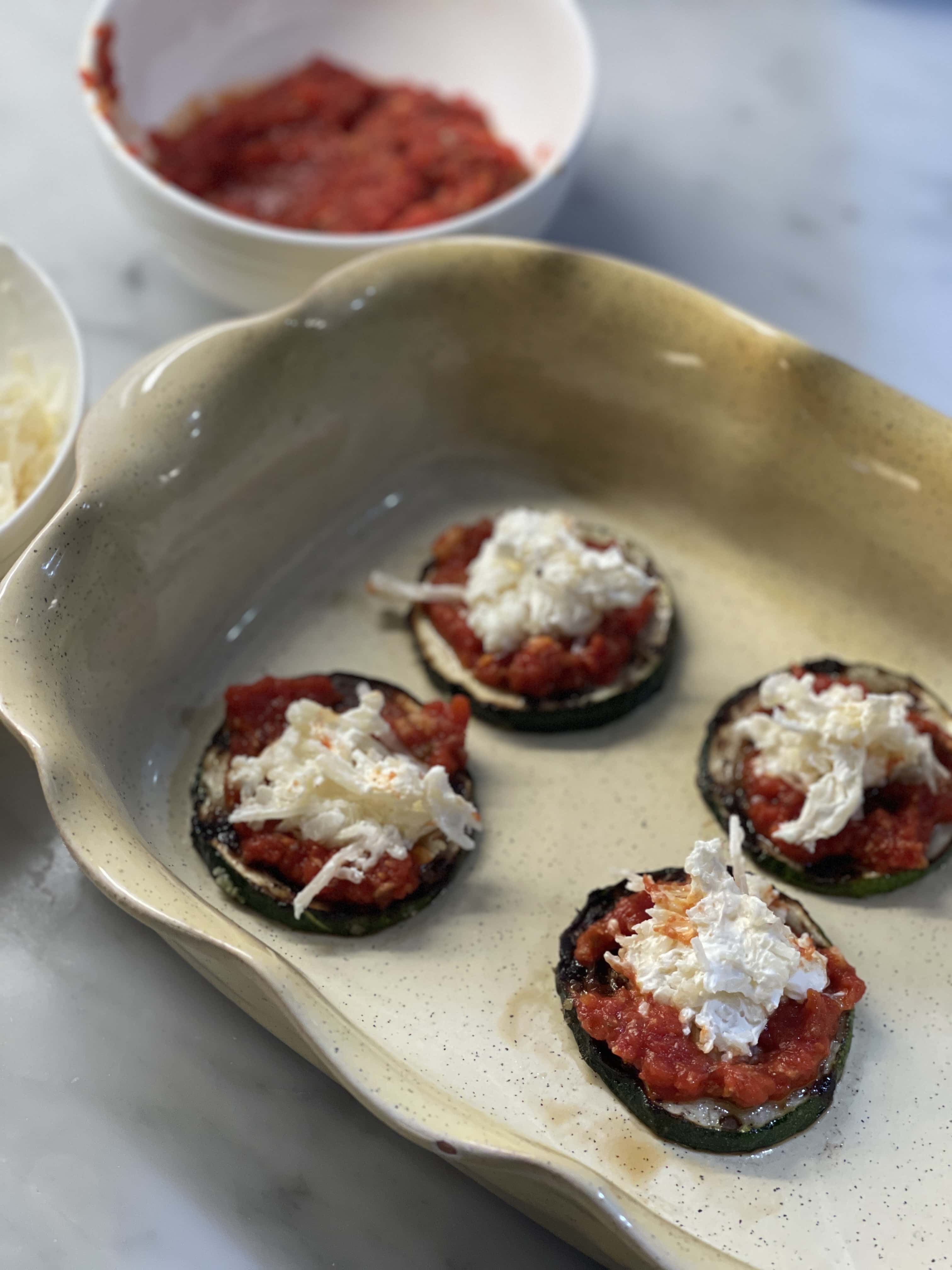 Cheesy Grilled Zucchini Stacks - Sweet Savory and Steph