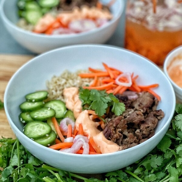 Vietnamese-Inspired Beef Bowls - Sweet Savory and Steph