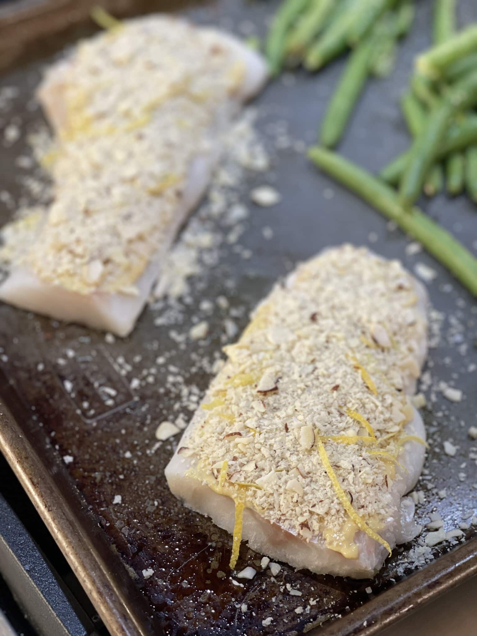 Almond Crusted Cod - Sweet Savory and Steph