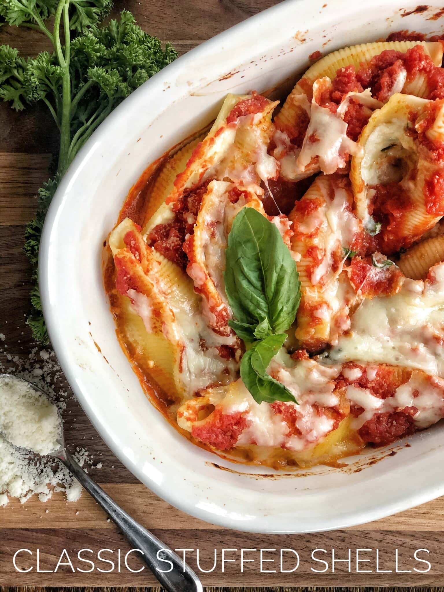 Classic Stuffed Shells - Sweet Savory and Steph