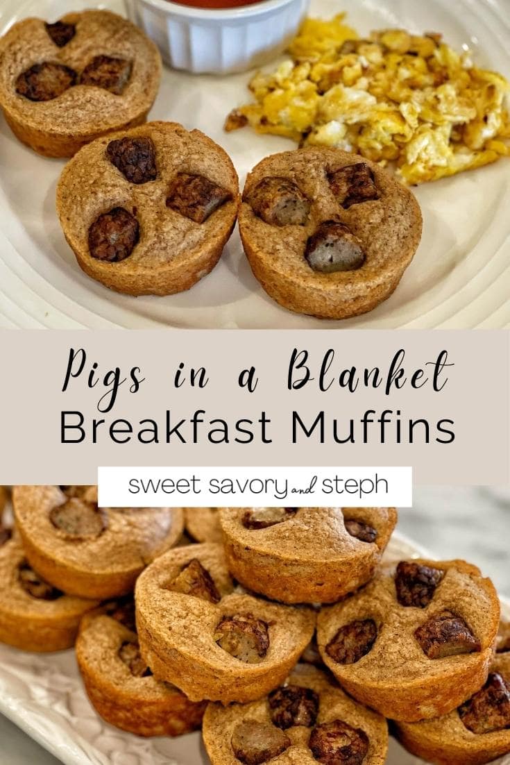 Pigs in a Blanket Breakfast Muffins - Sweet Savory and Steph