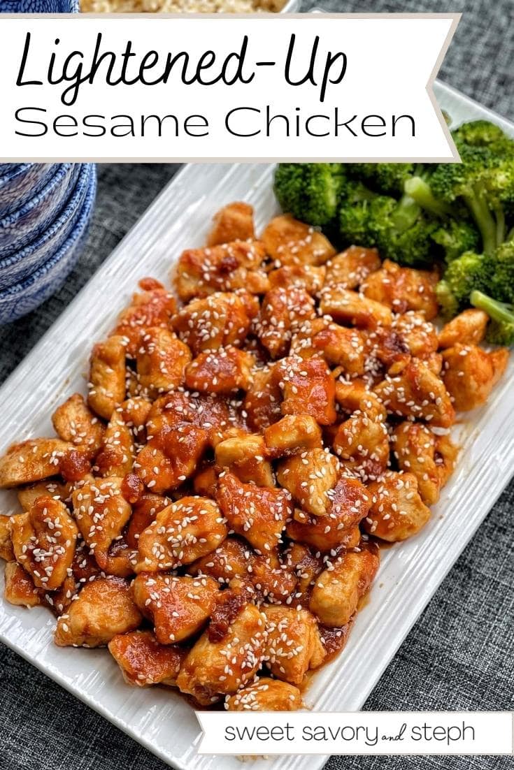 Lightened-Up Sesame Chicken - Sweet Savory and Steph