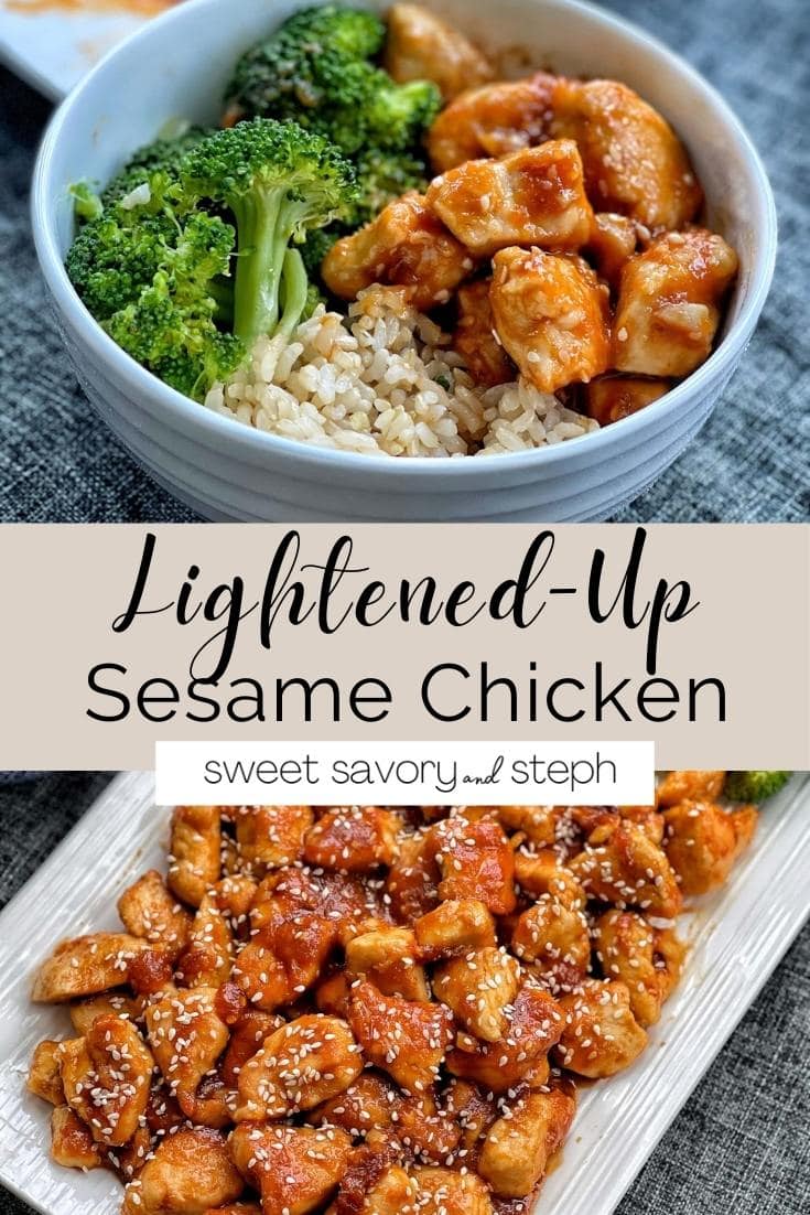 Lightened-Up Sesame Chicken - Sweet Savory and Steph