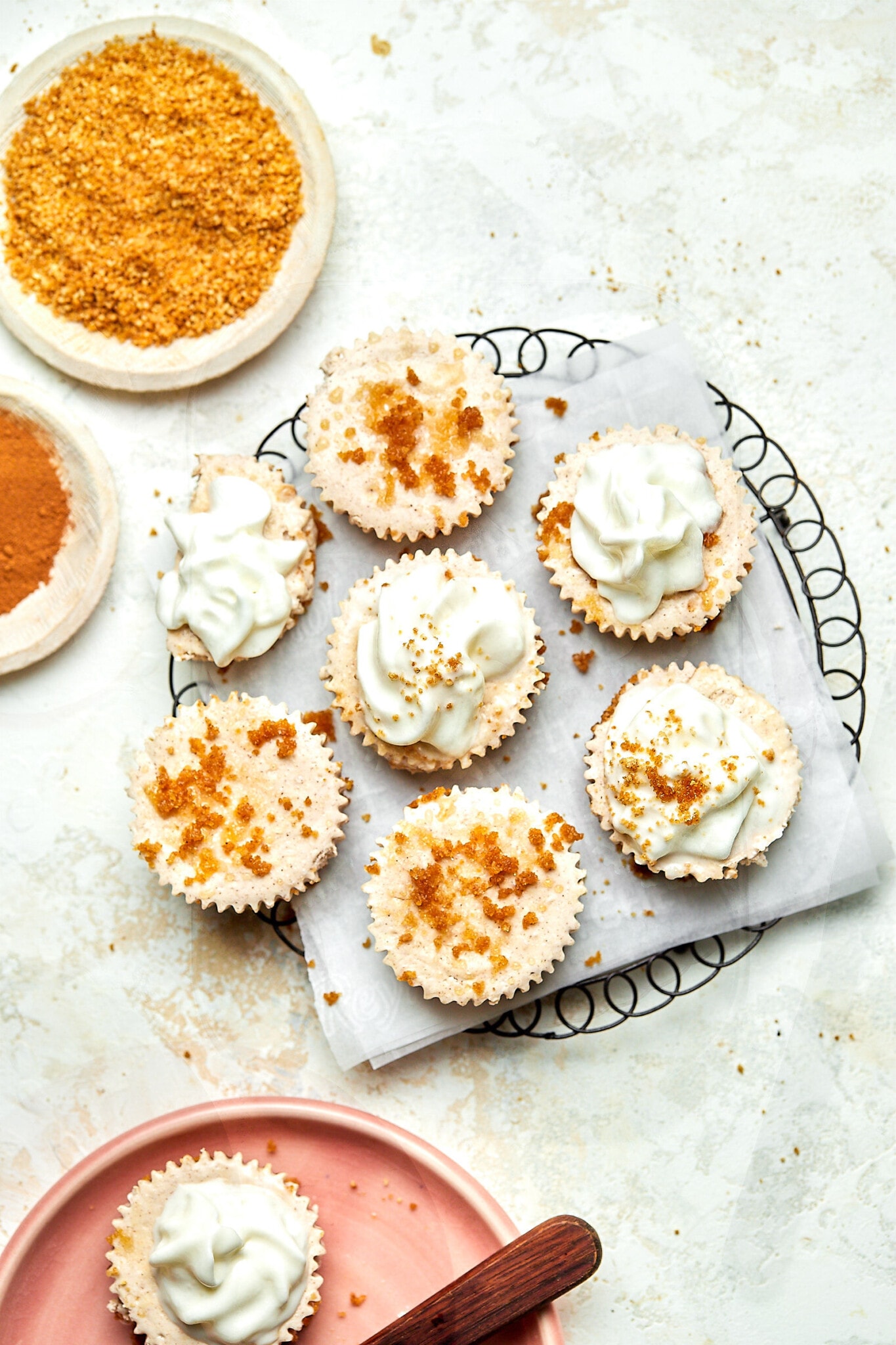 Mini Cheesecakes with Graham Cracker Crusts - Sweet Savory and Steph