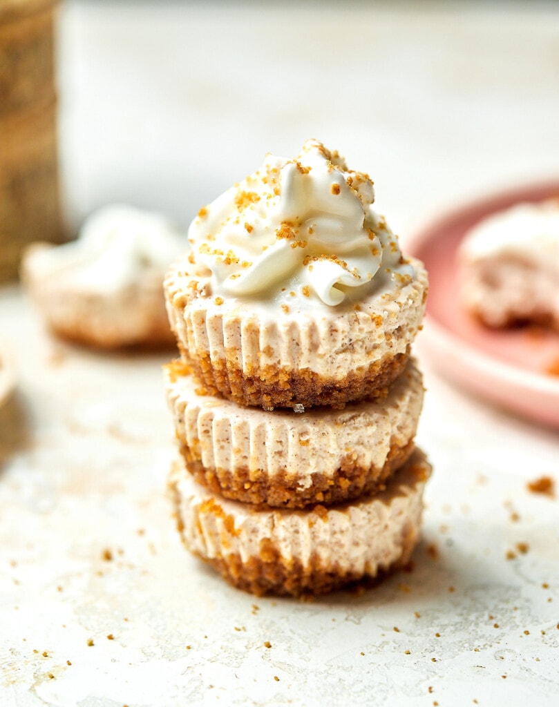 Mini Cheesecakes with Graham Cracker Crusts - Sweet Savory and Steph