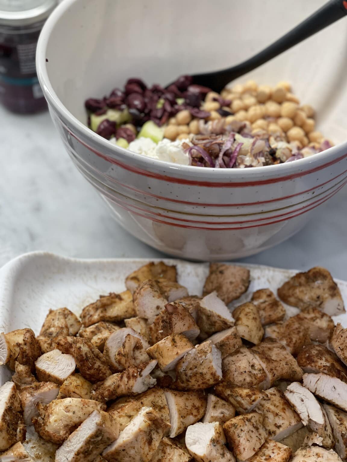 Greek Protein and Grain Bowls - Sweet Savory and Steph