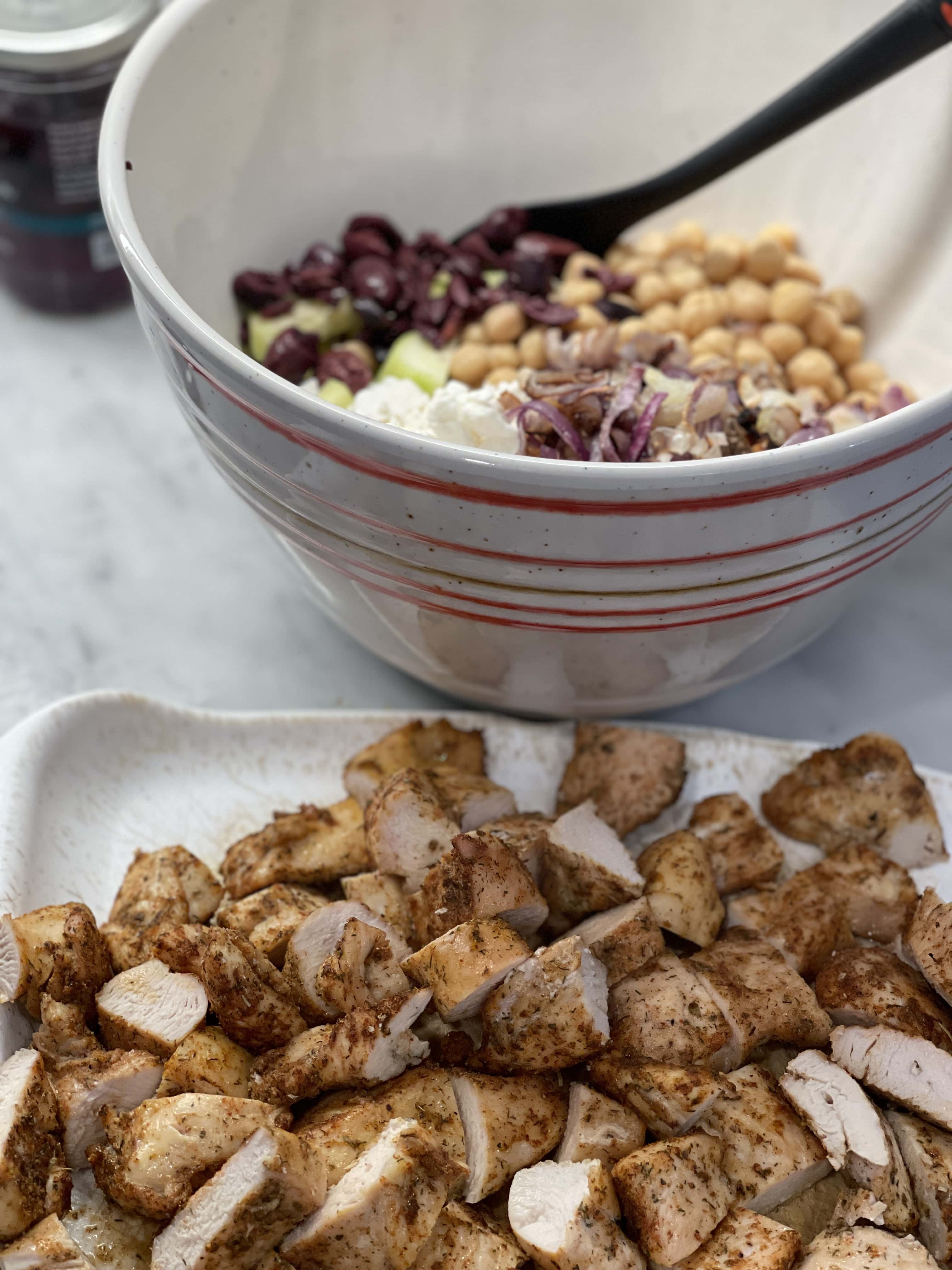 Greek Protein and Grain Bowls - Sweet Savory and Steph