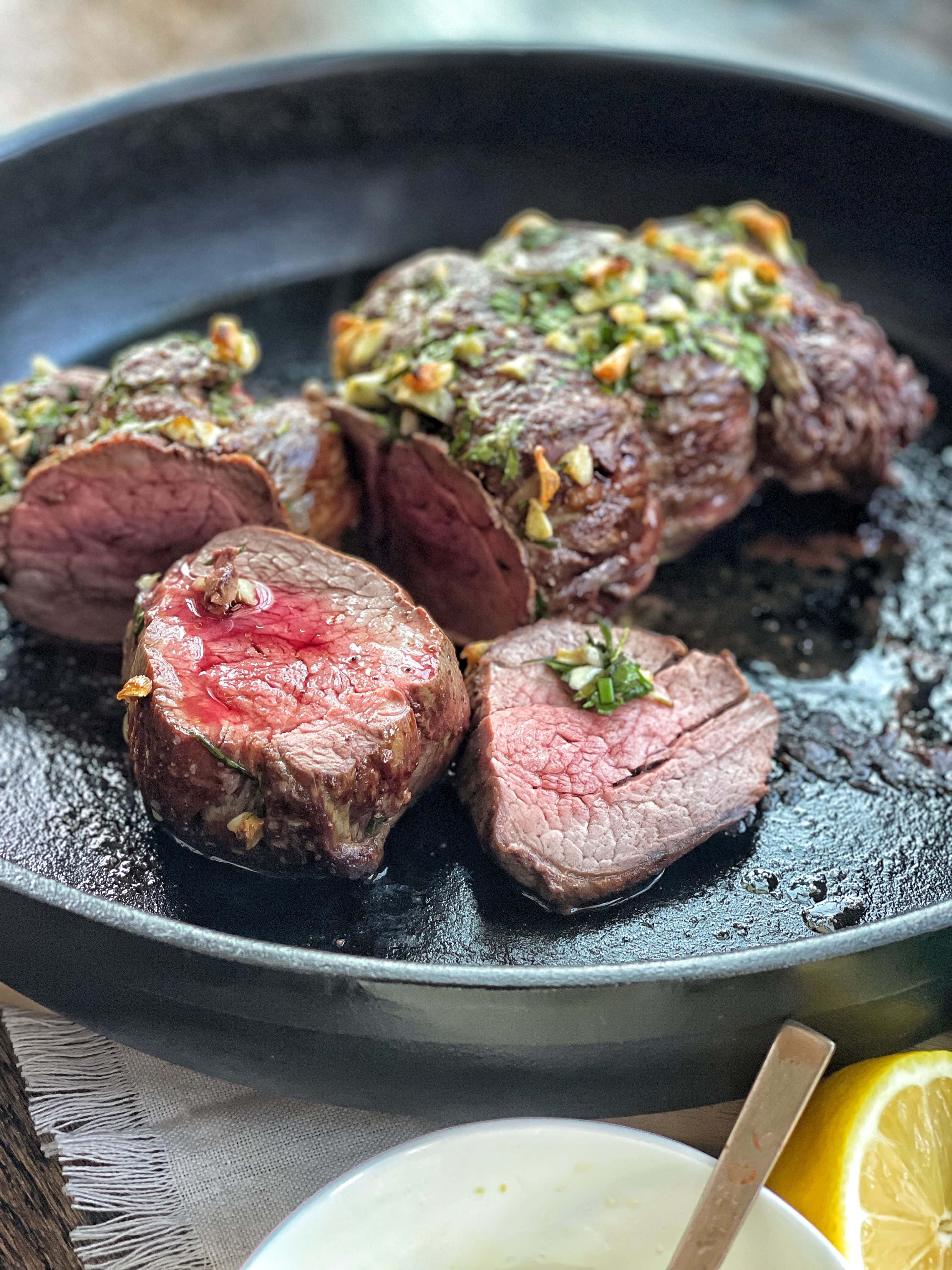 Buttery Herb-Crusted Beef Tenderloin - Sweet Savory and Steph