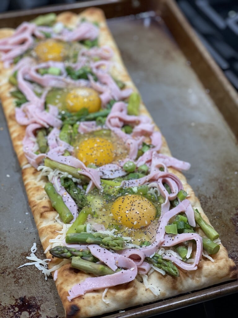 Spring Breakfast Flatbreads - Sweet Savory and Steph