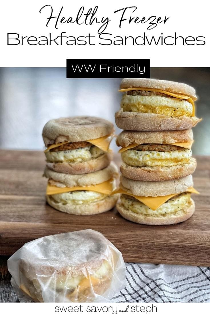 Healthy Freezer Breakfast Sandwiches - Sweet Savory and Steph