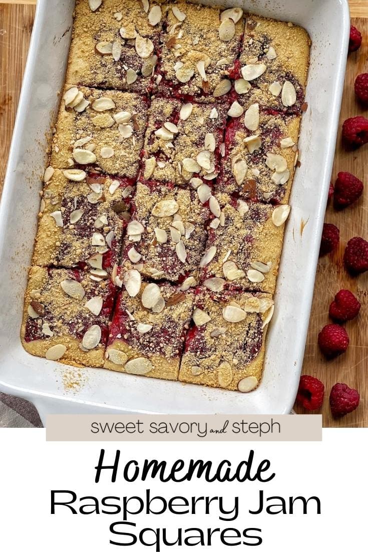 Homemade Raspberry Jam Squares - Sweet Savory and Steph