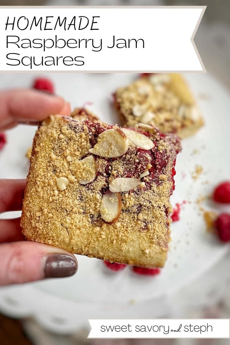 Homemade Raspberry Jam Squares - Sweet Savory and Steph