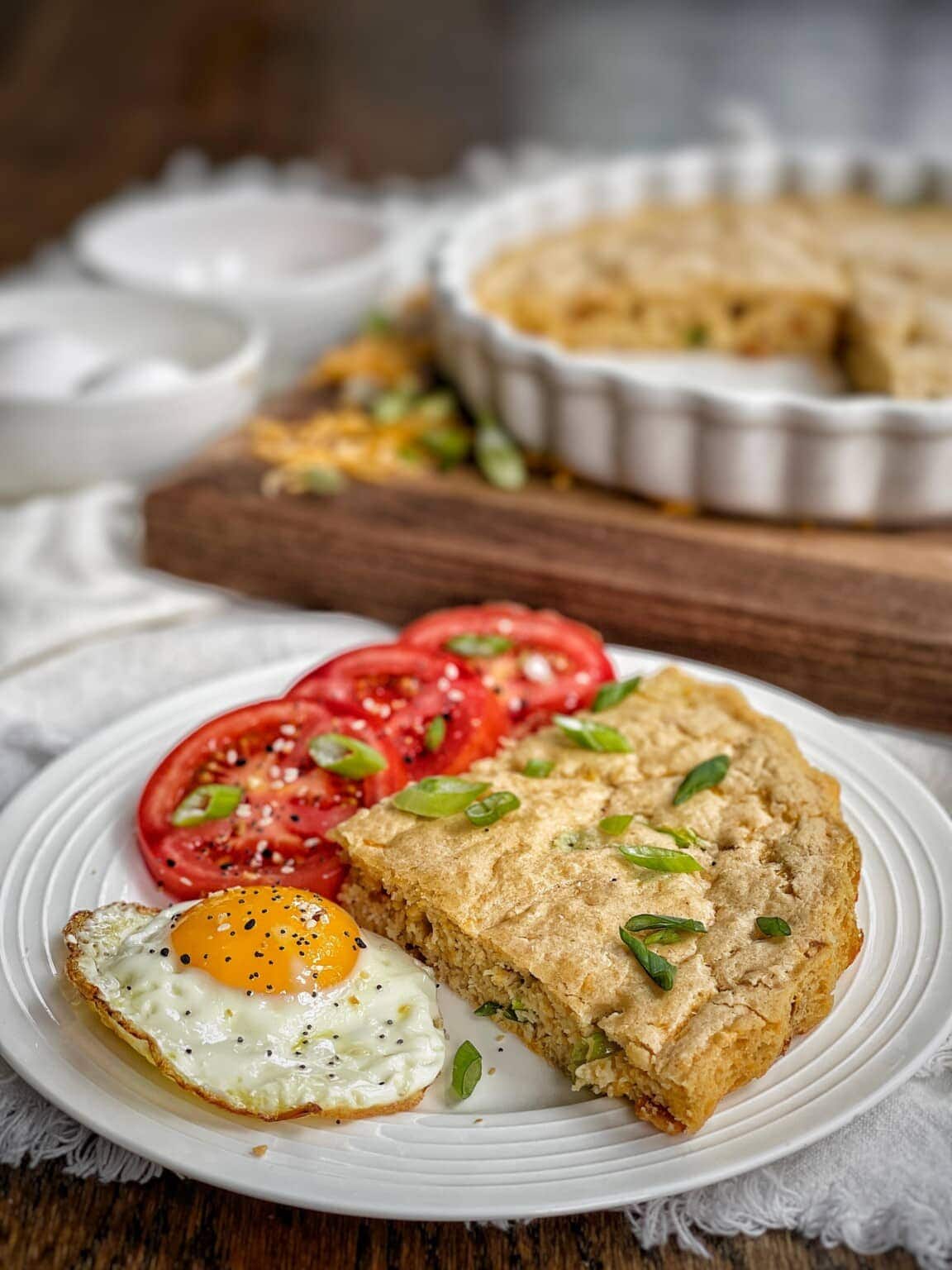 Savory Bacon and Cheddar Pancake Bake - Sweet Savory and Steph