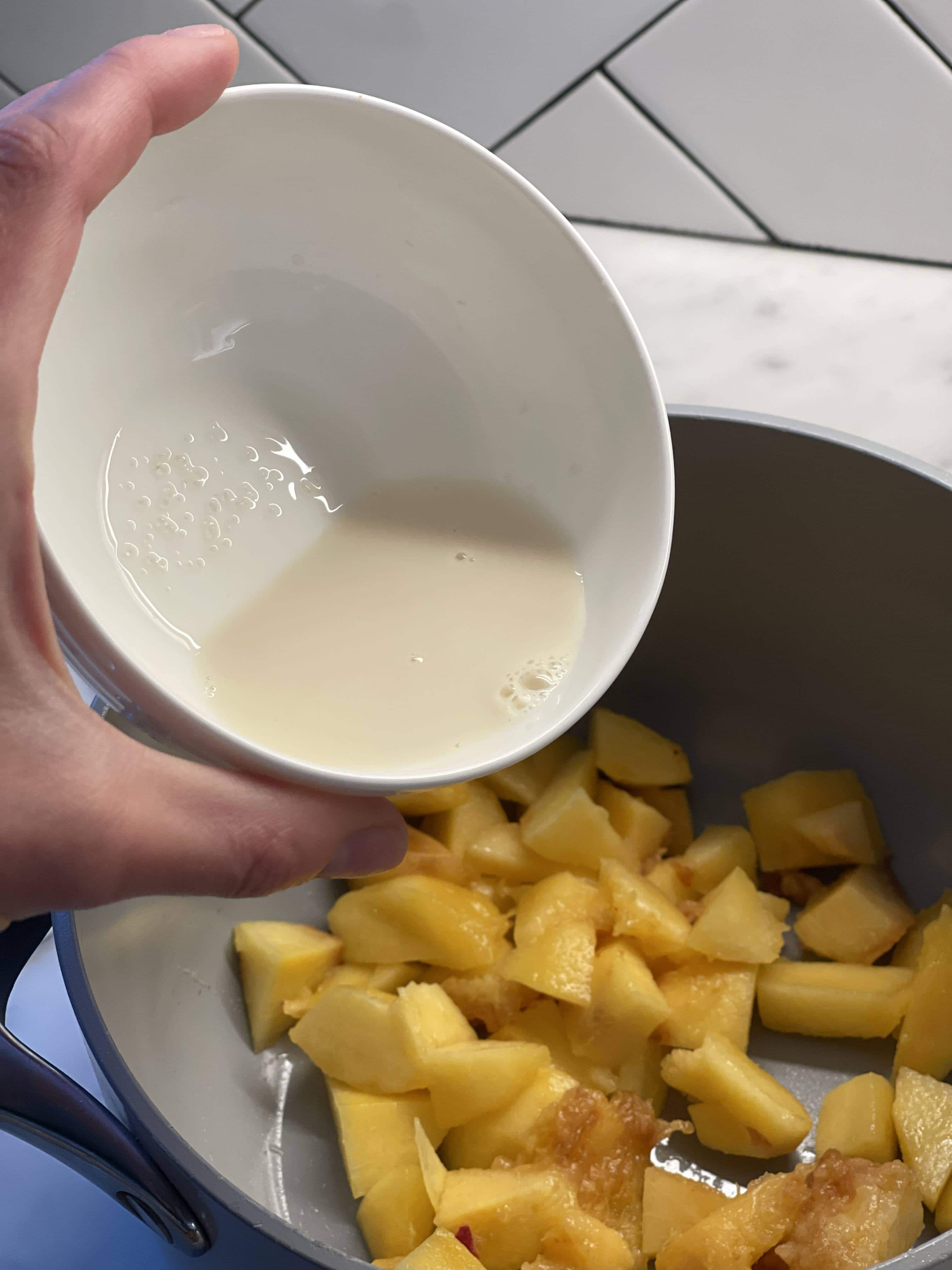 Peach Baked Oatmeal - Sweet Savory and Steph