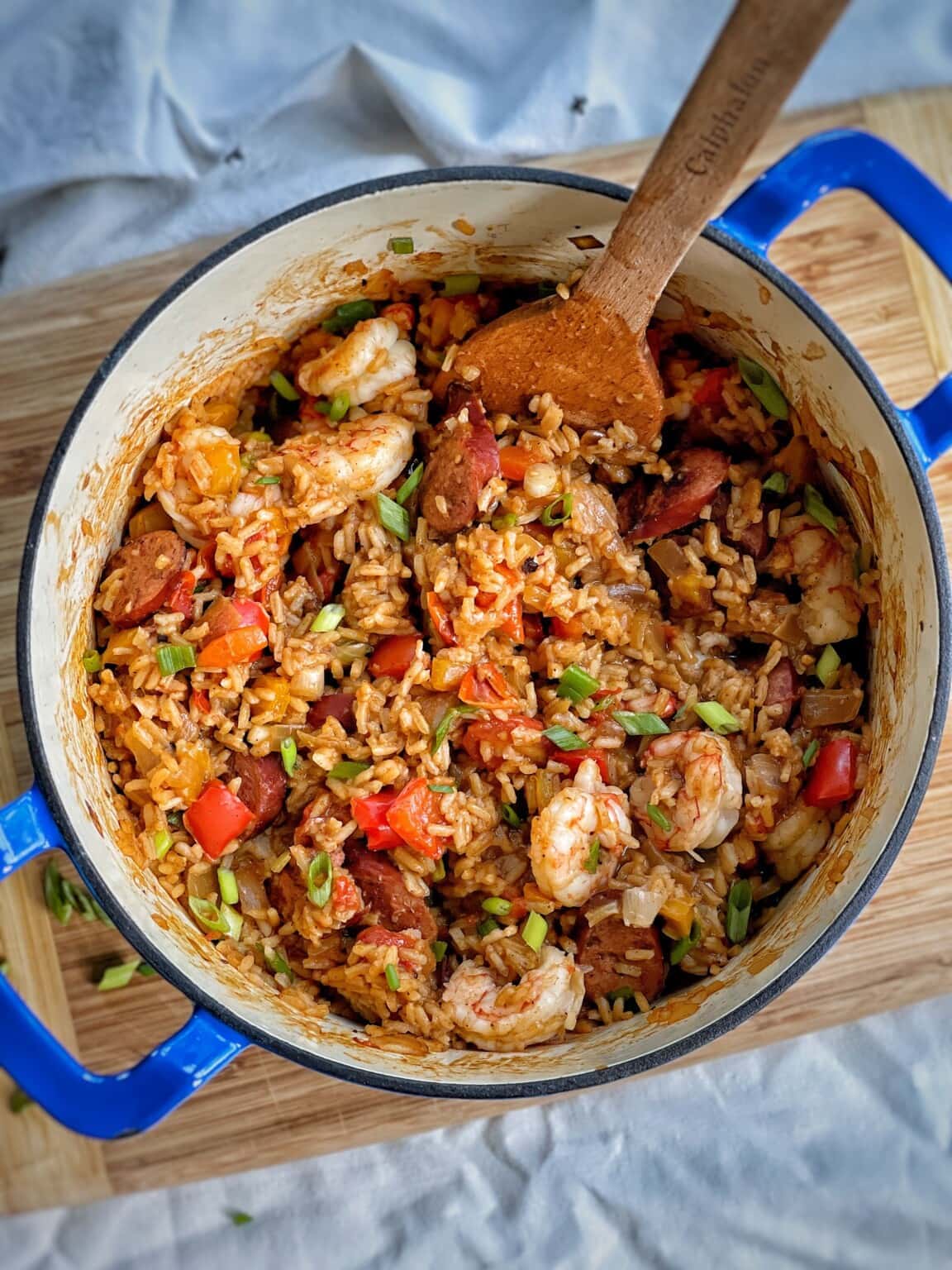 One Pot Sausage, Shrimp and Rice - Sweet Savory and Steph