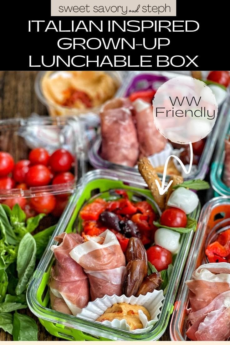 Italian Inspired Grown-Up Lunchable Box - Sweet Savory and Steph