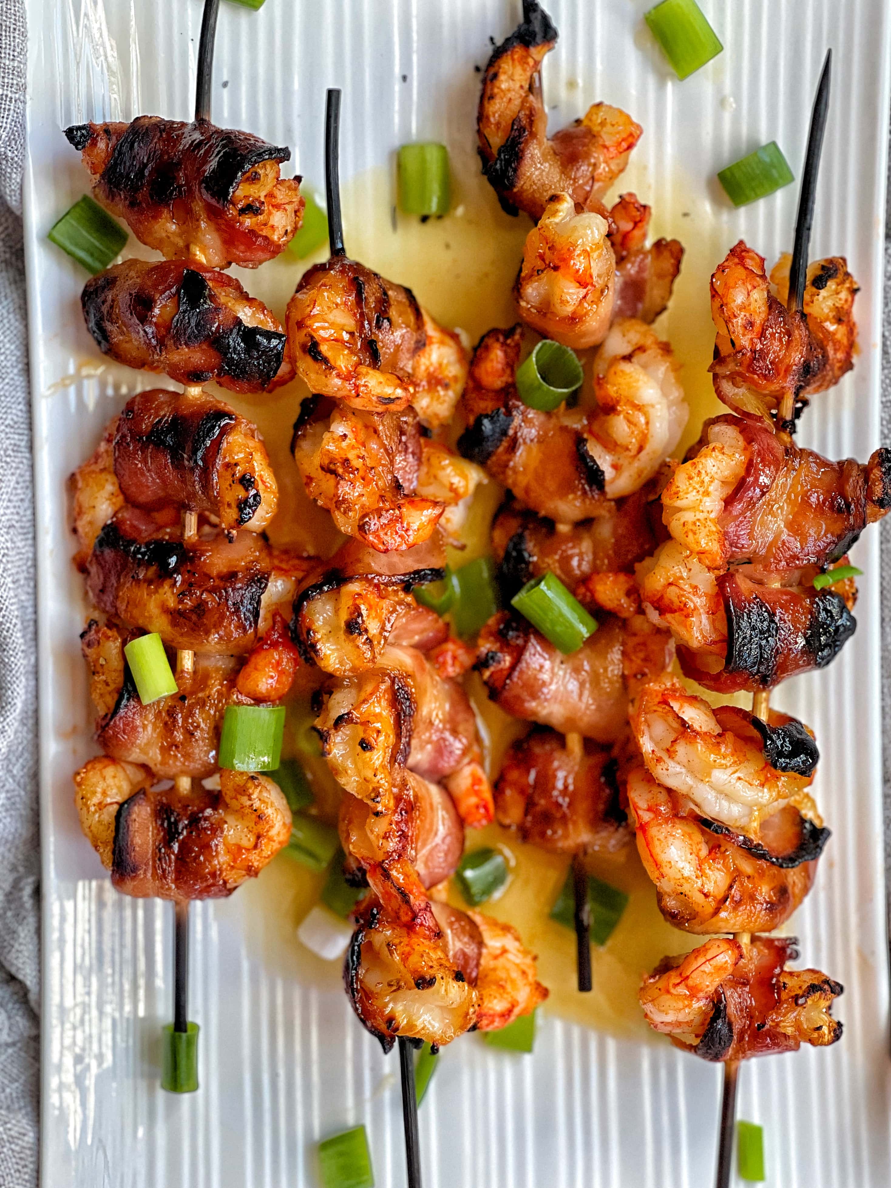 Bacon Wrapped Shrimp with Maple Butter - Sweet Savory and Steph