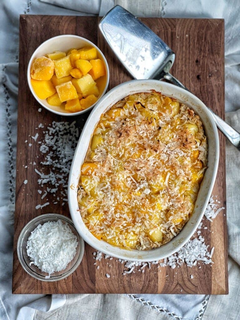 Tropical Fruit Baked Oatmeal - Sweet Savory and Steph