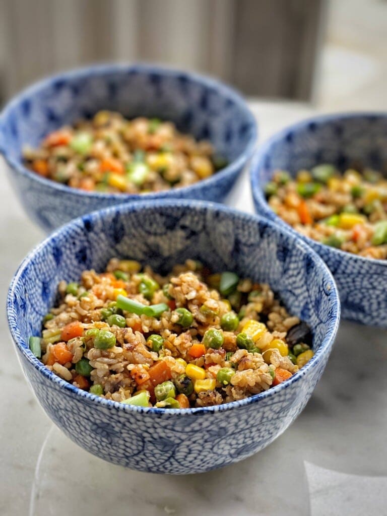 Healthy Vegetable Fried Rice - Sweet Savory and Steph