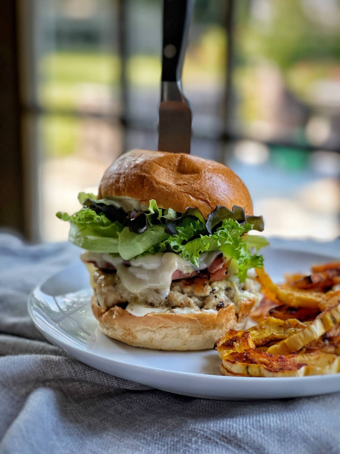Cordon Bleu Chicken Burgers - Sweet Savory and Steph