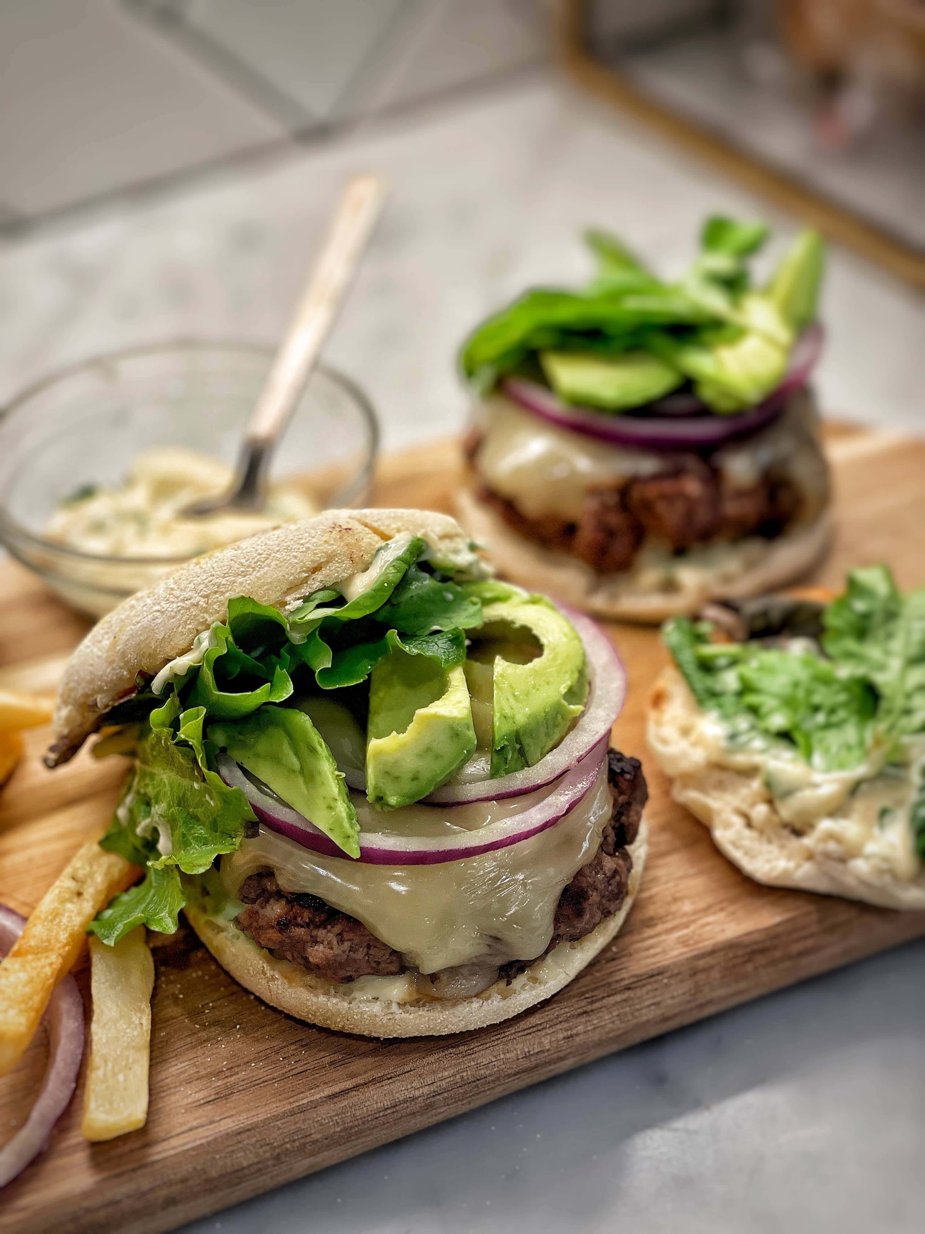 Healthy Beef California Style Burgers - Sweet Savory and Steph