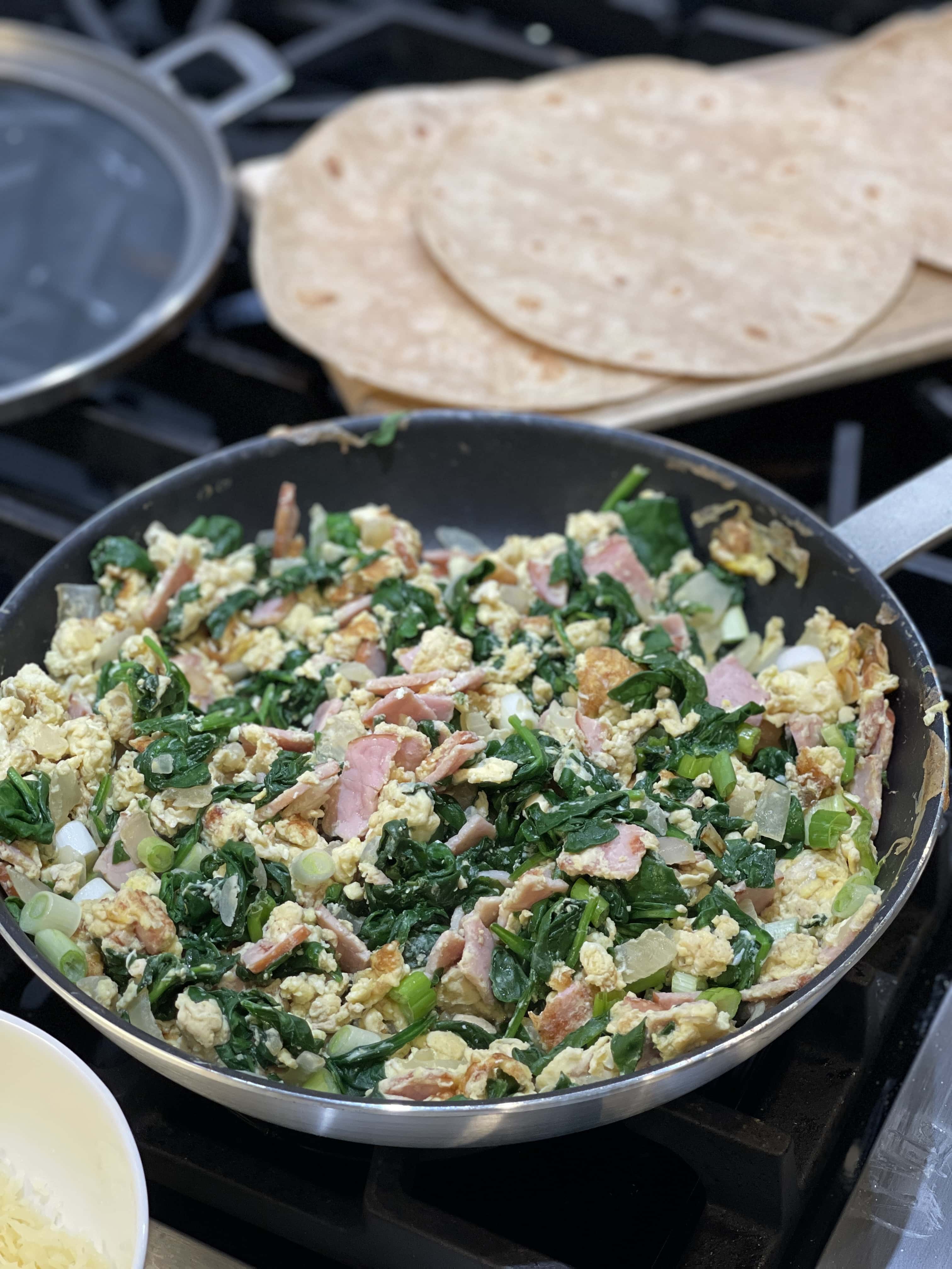 Healthy Brunch Wraps with Canadian Bacon and Spinach - Sweet Savory and ...