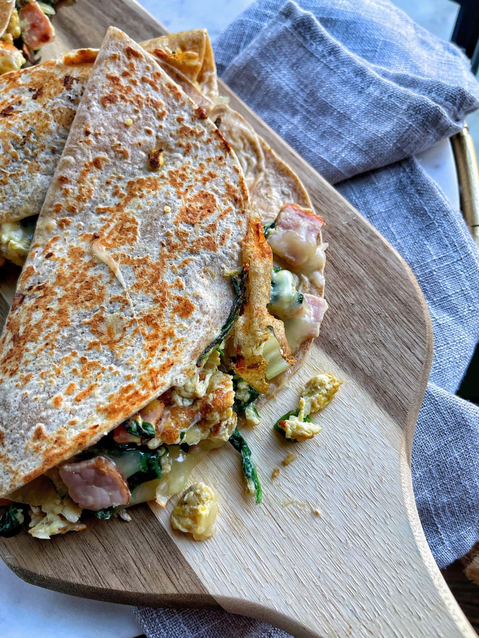Healthy Brunch Wraps with Canadian Bacon and Spinach - Sweet Savory and ...