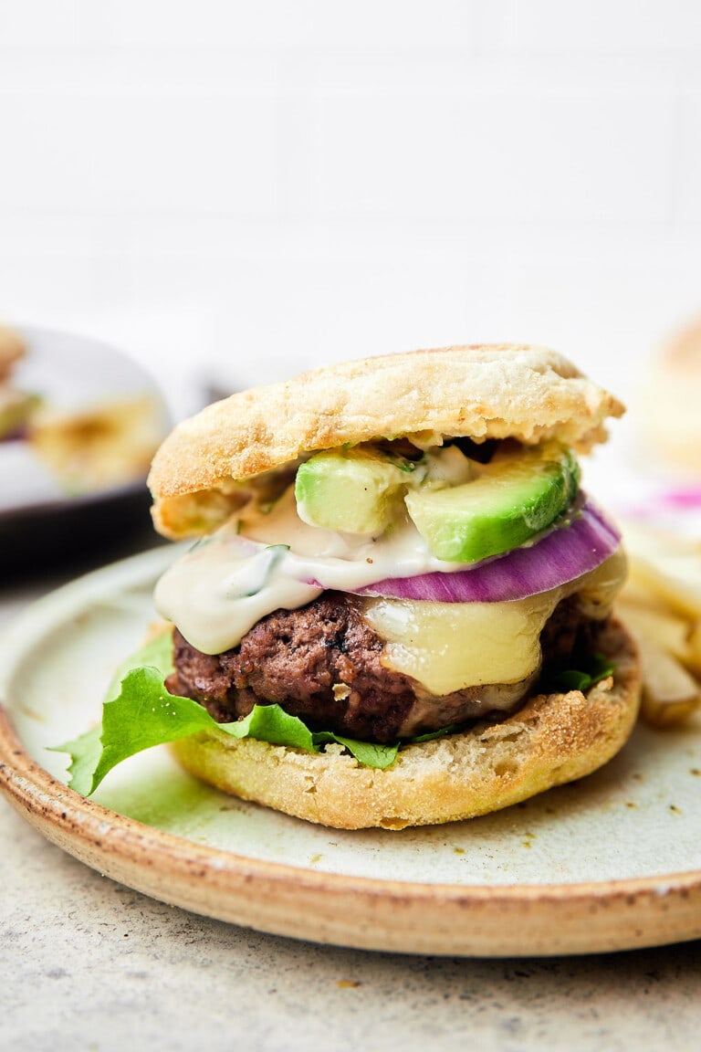 Healthy Beef California Style Burgers - Sweet Savory and Steph
