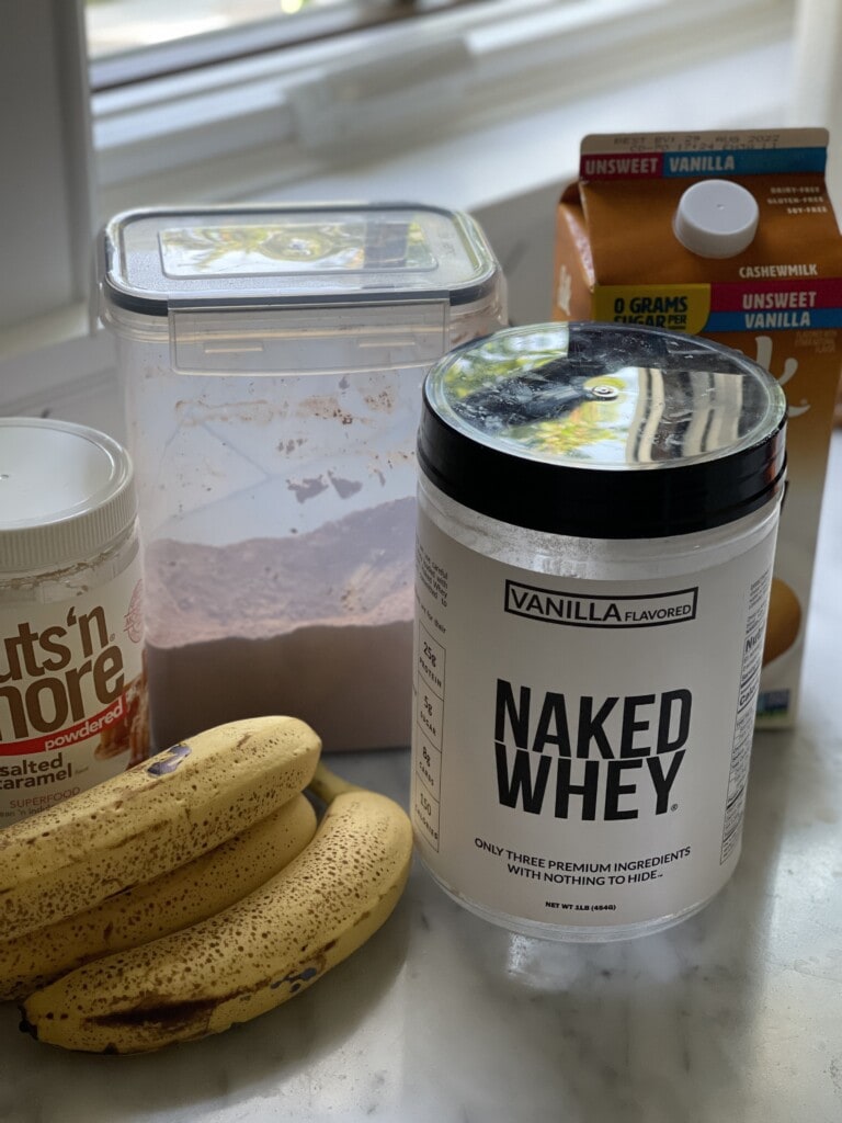 Healthy Chocolate Frosty Protein Smoothie - Sweet Savory and Steph