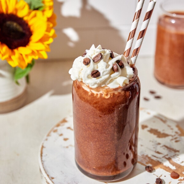 Healthy Mocha Coffee Protein Smoothie - Sweet Savory and Steph