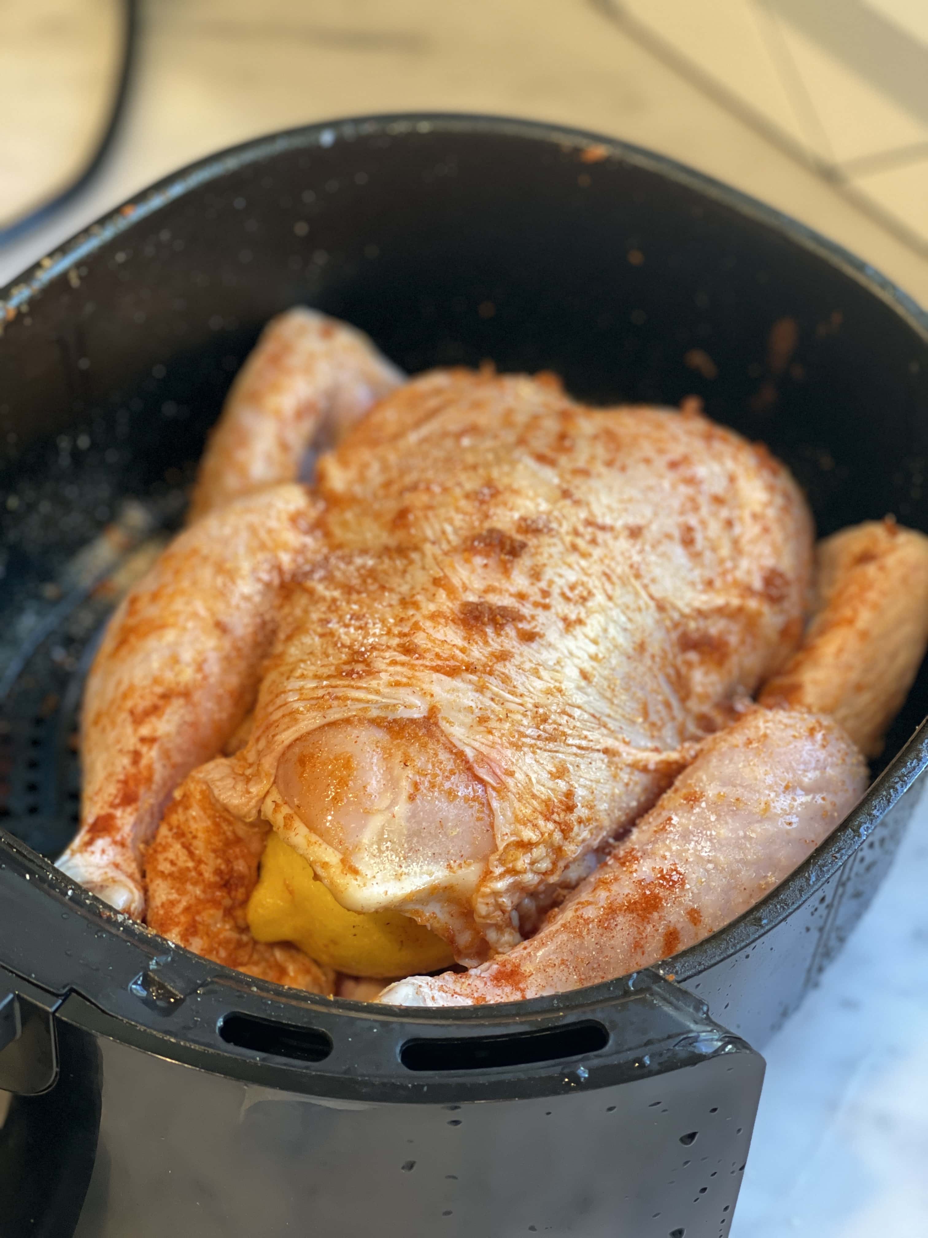 Healthy Air Fried Rotisserie Chicken - Sweet Savory and Steph