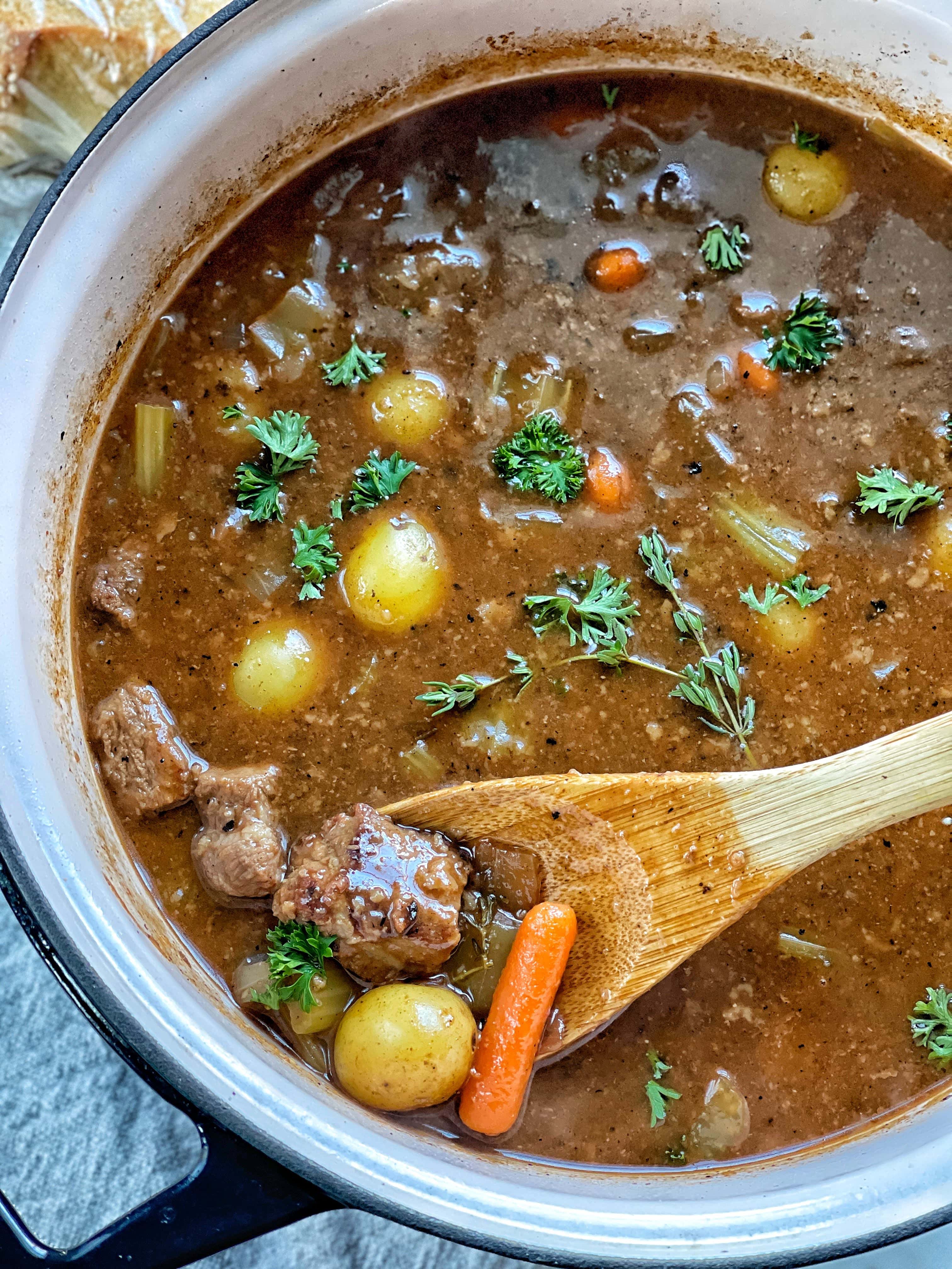 Healthy Beef Stew - Sweet Savory and Steph