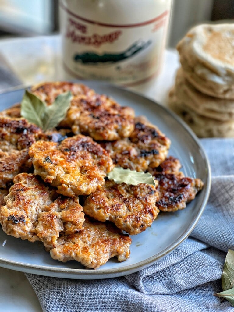 Homemade Maple Chicken Sausage Patties - Sweet Savory and Steph