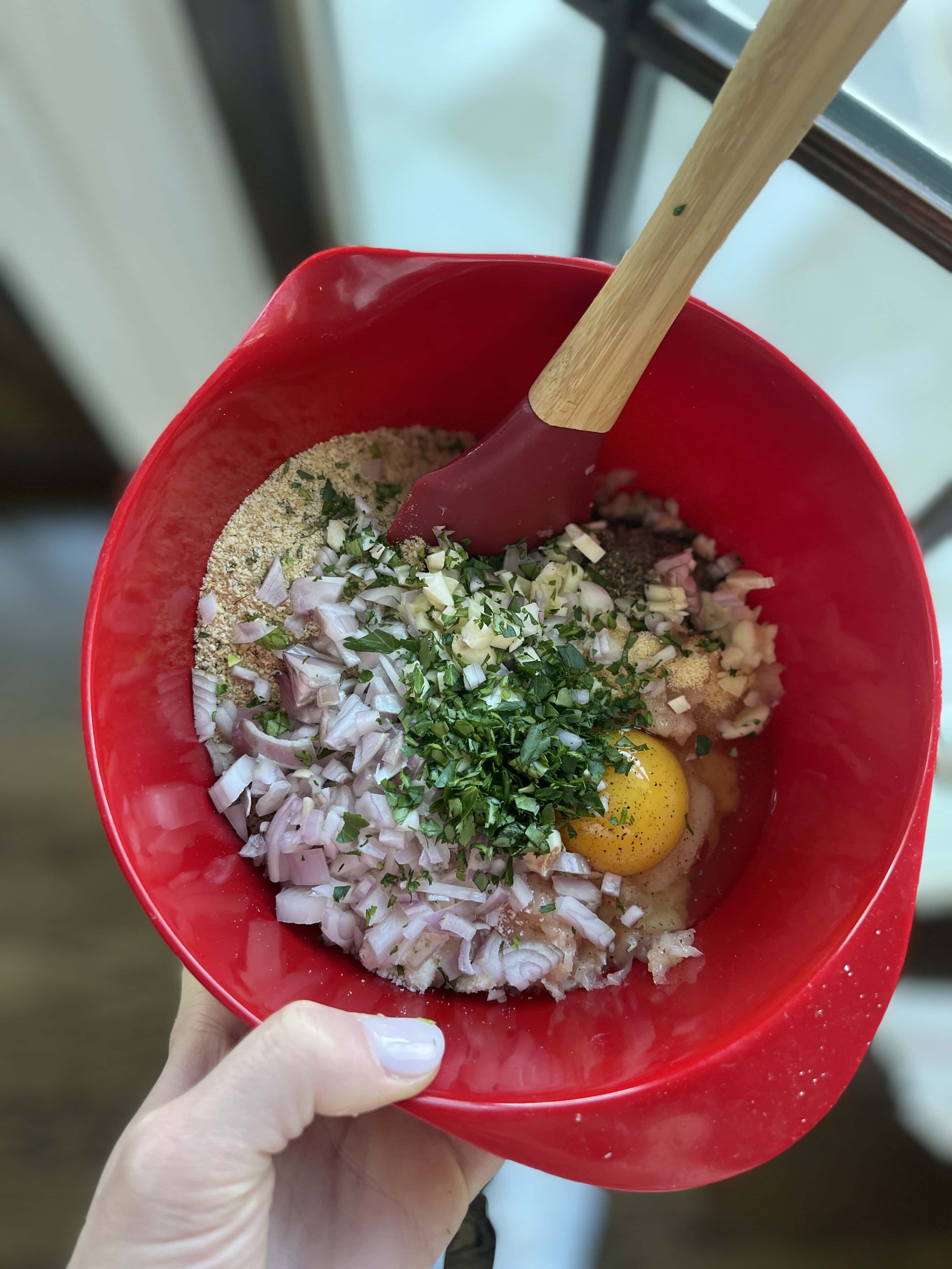 Skinny Florentine Chicken Meatballs in Pan Sauce - Sweet Savory and Steph