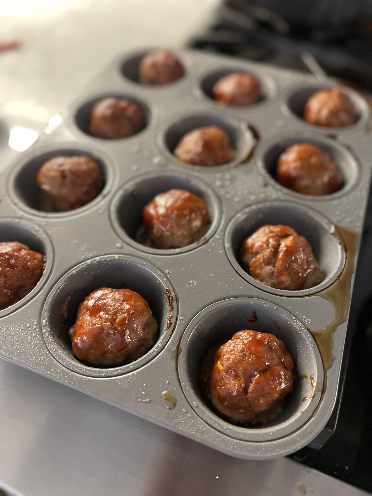 Healthy BBQ Meatloaf Meatballs - Sweet Savory and Steph