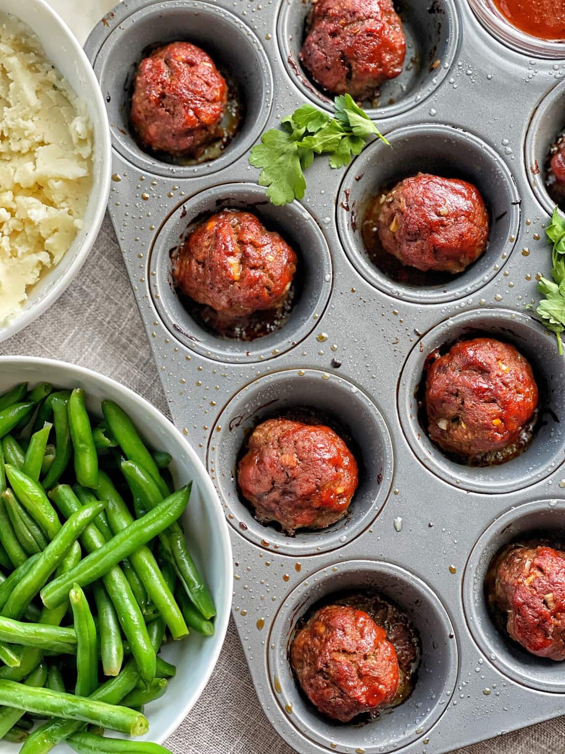 Healthy BBQ Meatloaf Meatballs - Sweet Savory and Steph