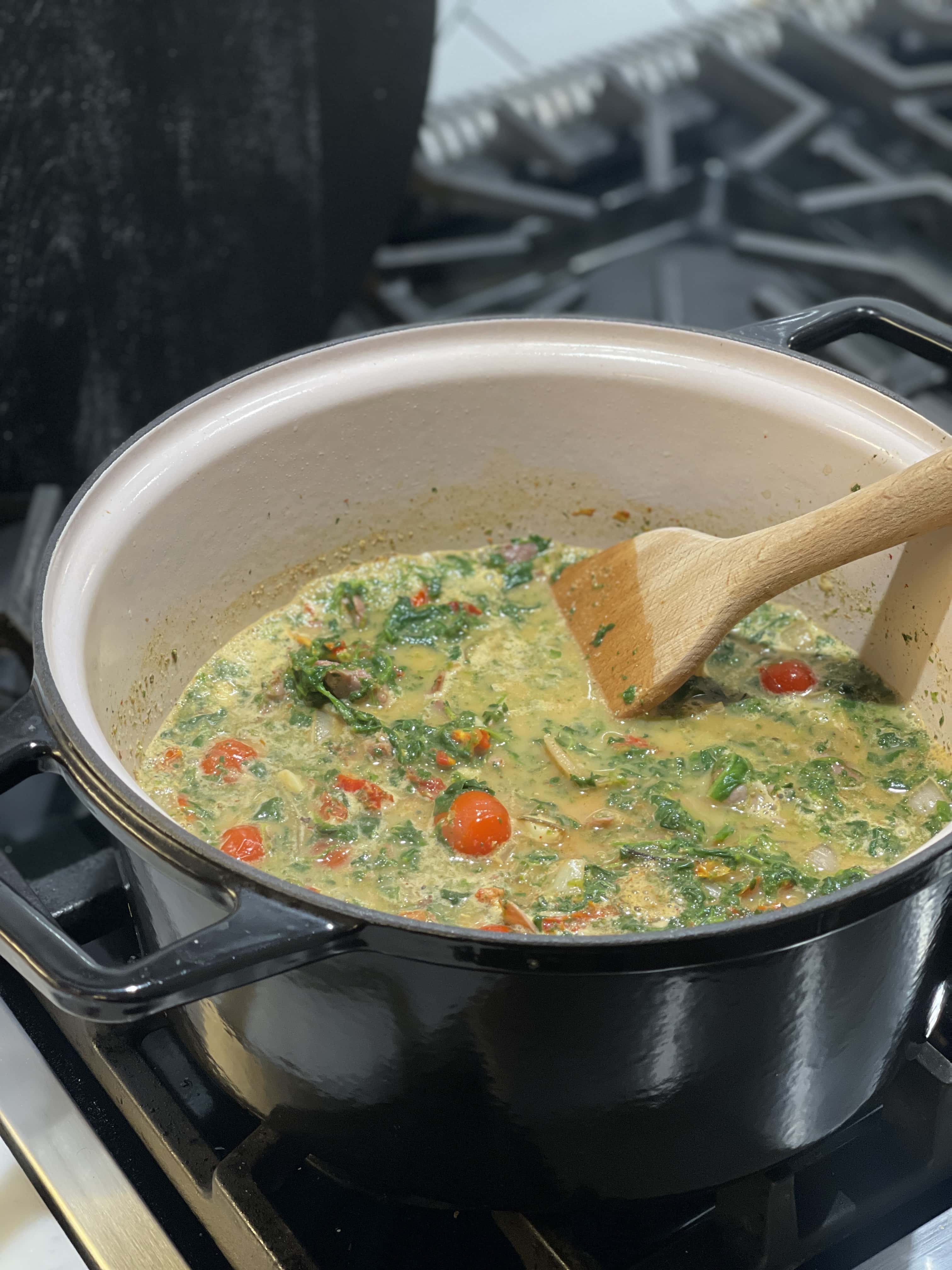 Healthy One Pot Tuscan Pasta - Sweet Savory and Steph