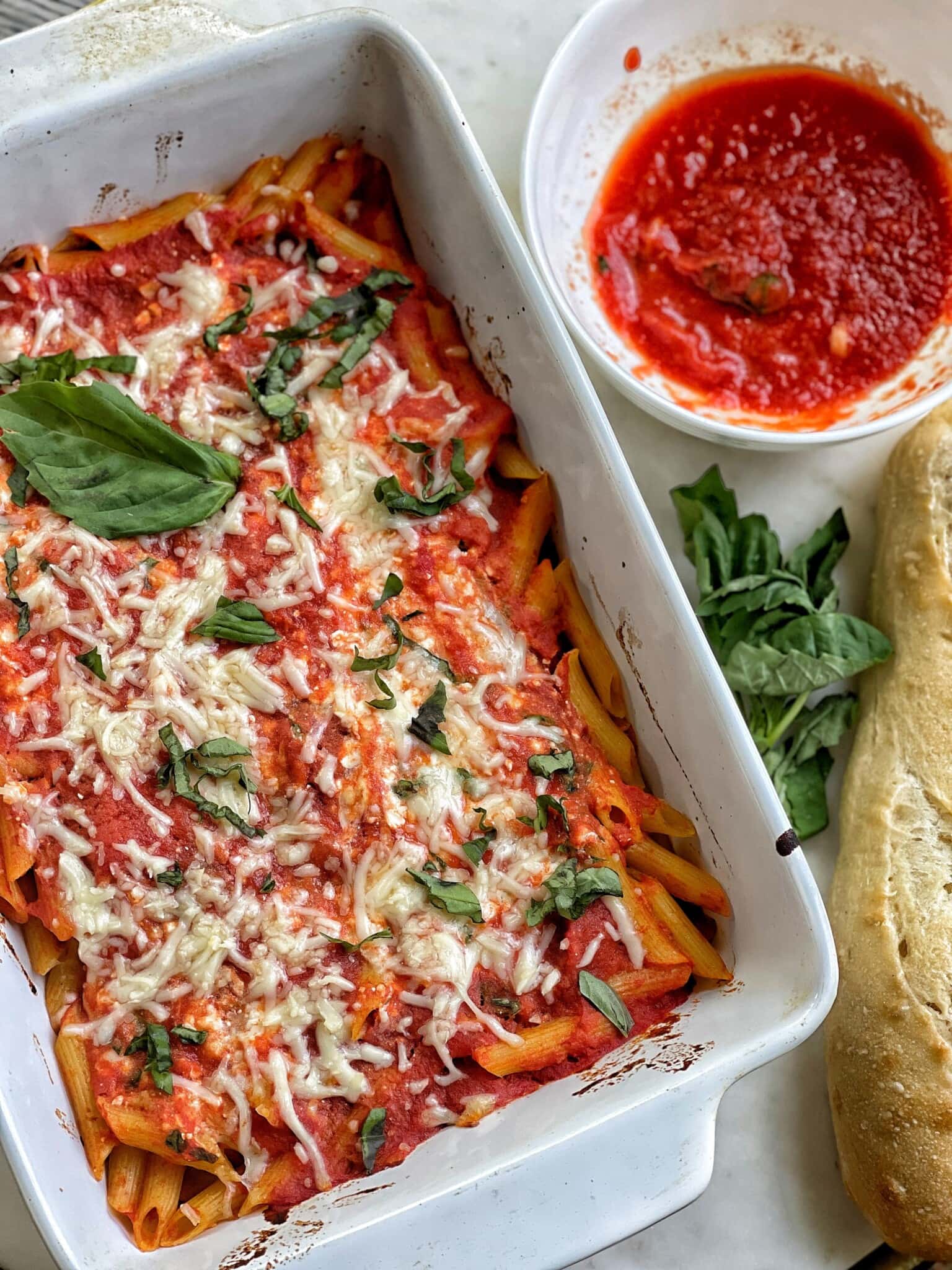 Healthy Baked Pasta with Cottage Cheese - Sweet Savory and Steph