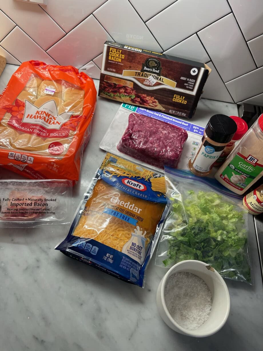 Light Bacon Cheeseburger Inspired Meatballs - Sweet Savory and Steph