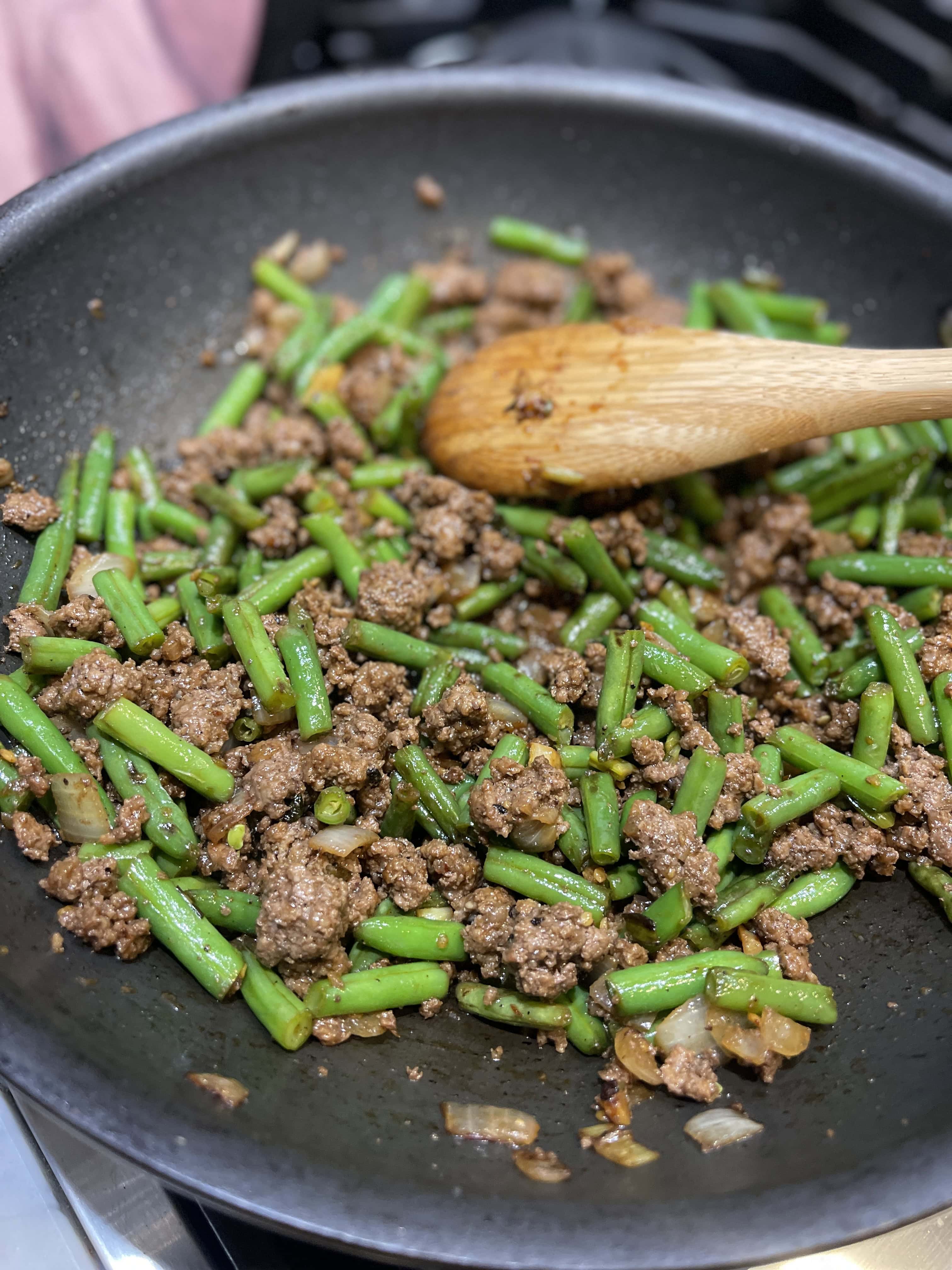 Easy Healthy Beef and String Bean Stir Fry - Sweet Savory and Steph