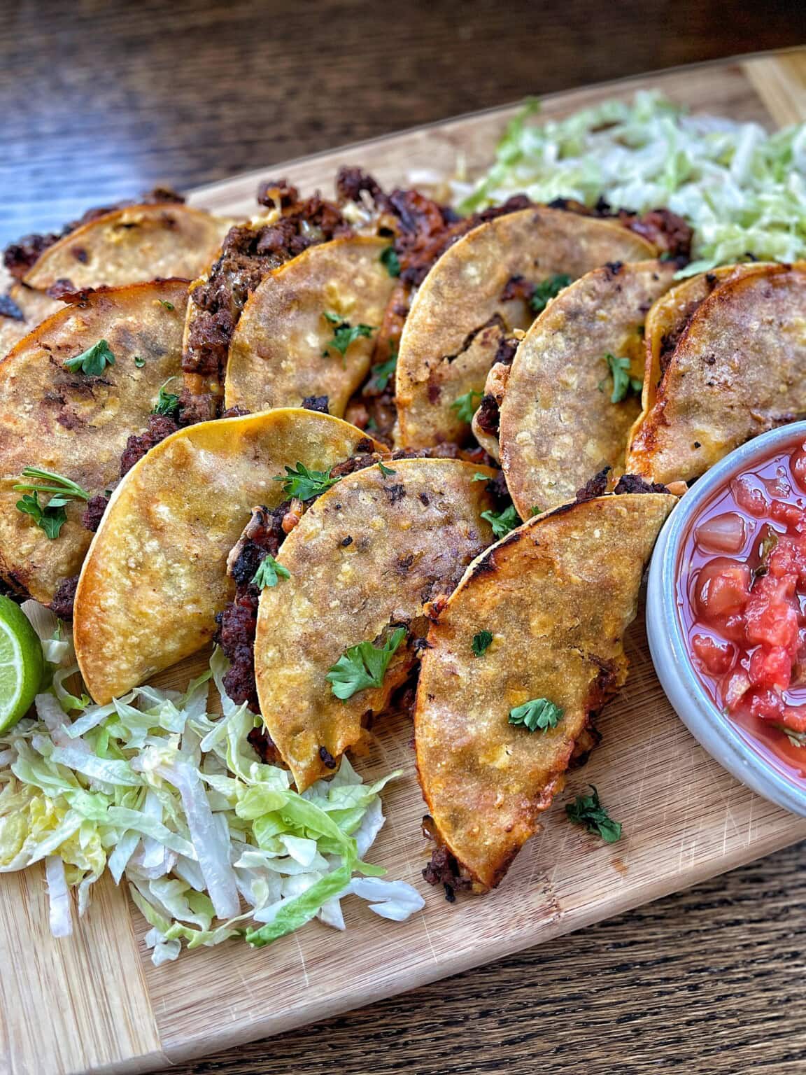 Easy Healthy Baked Ground Beef Tacos - Sweet Savory and Steph